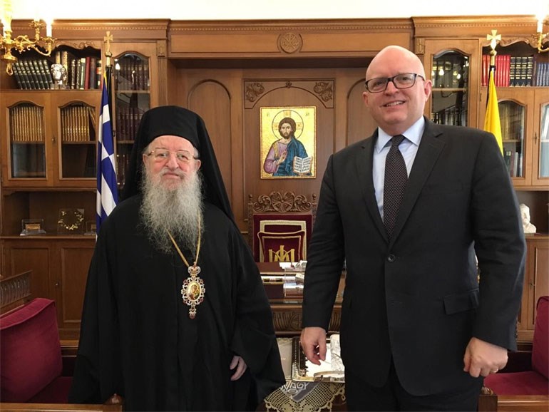 Στον Θεσσαλονίκης Άνθιμο ο Αμερικανός Υφυπ. Εξωτερικών - Βήμα Ορθοδοξίας