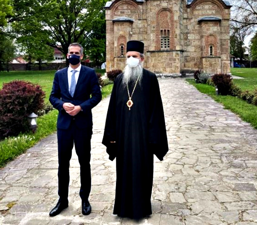 Πρίστινα: Ο Κώστας Μπακογιάννης στην Μονή Γκρατσάνιτσα - Βήμα Ορθοδοξίας