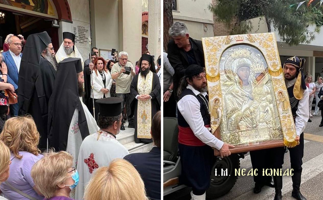Υποδοχή Ιεράς Εικόνος Παναγίας Οδηγητρίας εκ της Ι.Μ. Ξενοφώντος στο ...