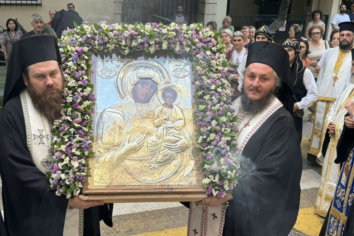 Υποδοχή της Θαυματουργού Εικόνας Παναγίας Δαμάστας στο Ηράκλειο Αττικής ...
